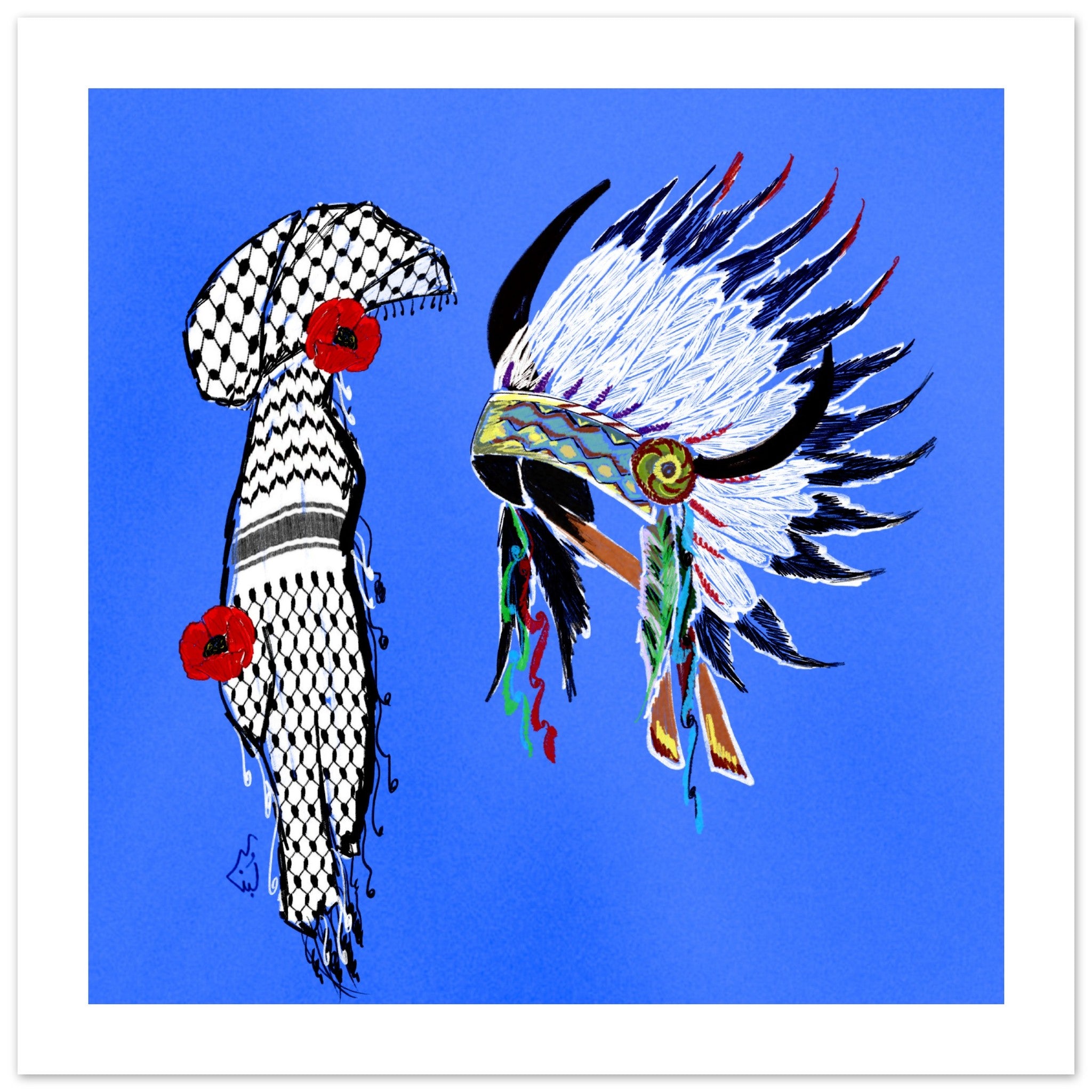 Indigenous Palestine Purple Wall Art